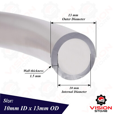 10mm PVC Tube Clear Plastic Hose/Pipe - Food Grade - Fish/Pond/Car ...