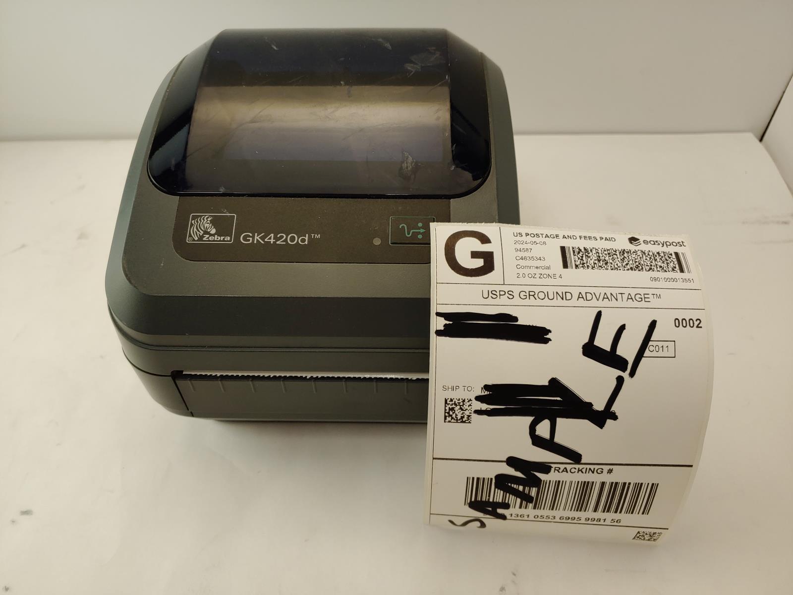 Zebra GK420D Thermal Desktop Barcode Label Maker Printer -No Cables | eBay