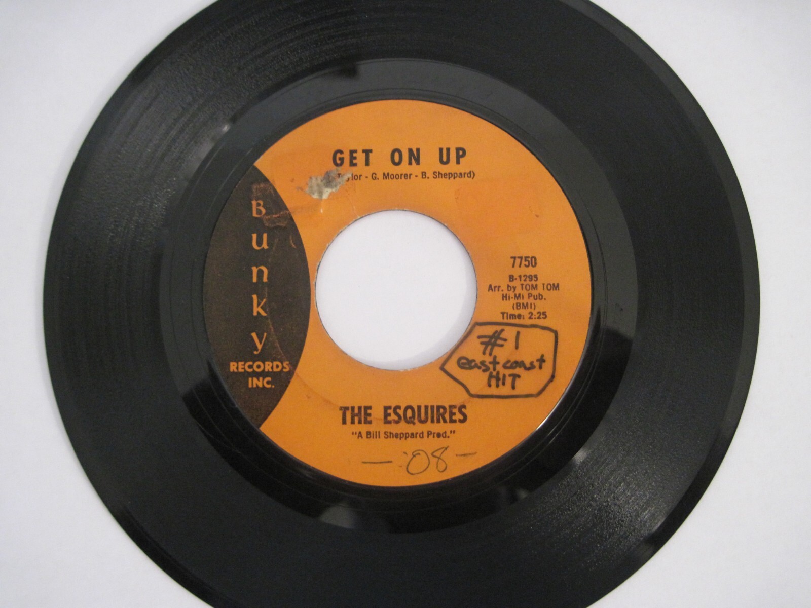 45 rpm Bunky Records / The Esquires/ Get on up/ Listen to me | eBay