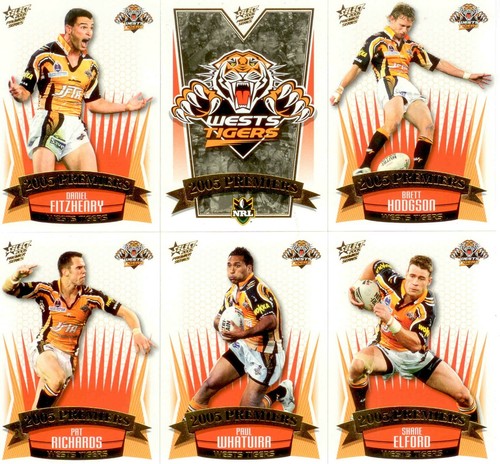 SELECT 2005 WESTS TIGERS NRL PREMIERSHIP LIMITED ED. COMMEMORATIVE CARD ...