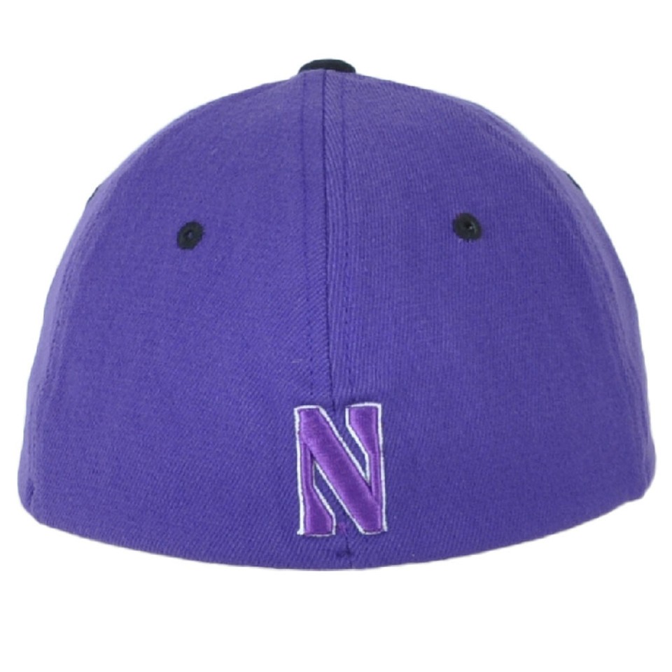 NCAA Zephyr Northwestern Wildcats Adult Curved Bill Fitted Stretch ...