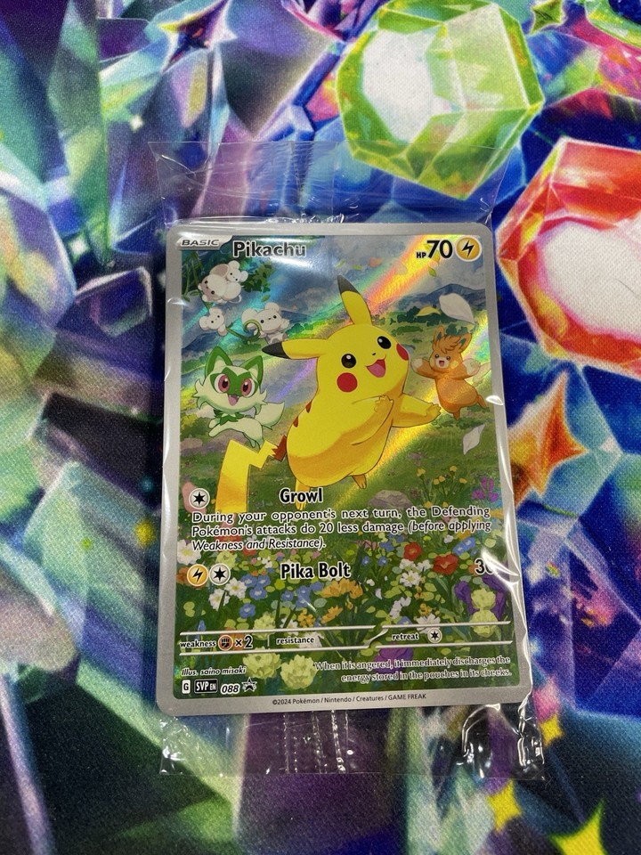Pokemon Paldea Adventure Chest Promo: Pikachu SVP088 Pawmi Tandemaus ...