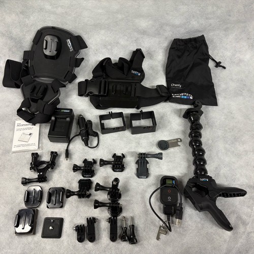GoPro Accesories Bundle, SKB Hard Case-Waterproof, Chest Mount, Clamp ...