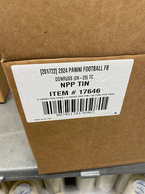 2024 Panini Donruss Football Holiday Tin Factory Sealed 3 Packs 15 ...