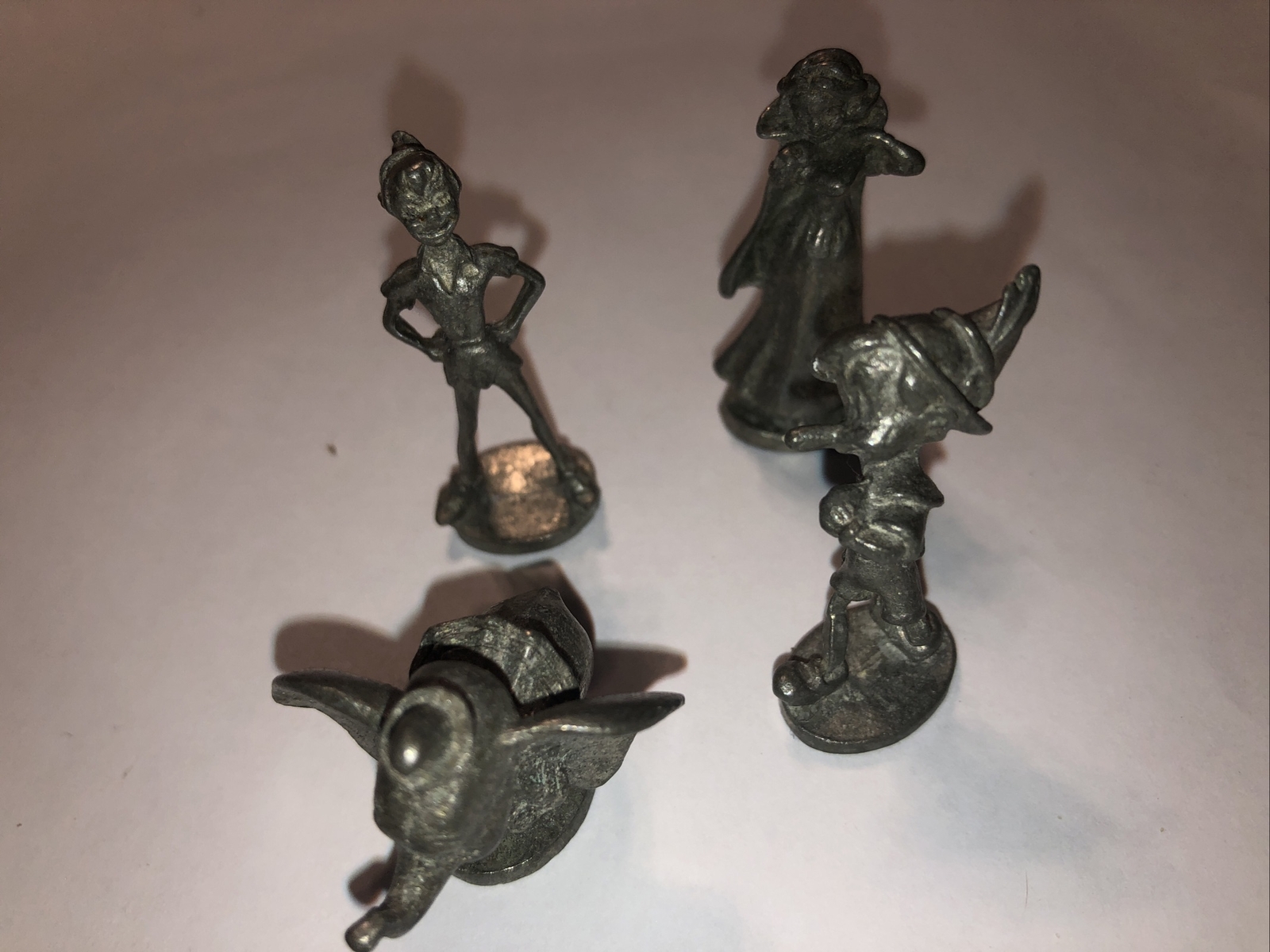 Lot of 4 Disney Monopoly Replacements. Peter Pan, Snow White, Pinocchio ...