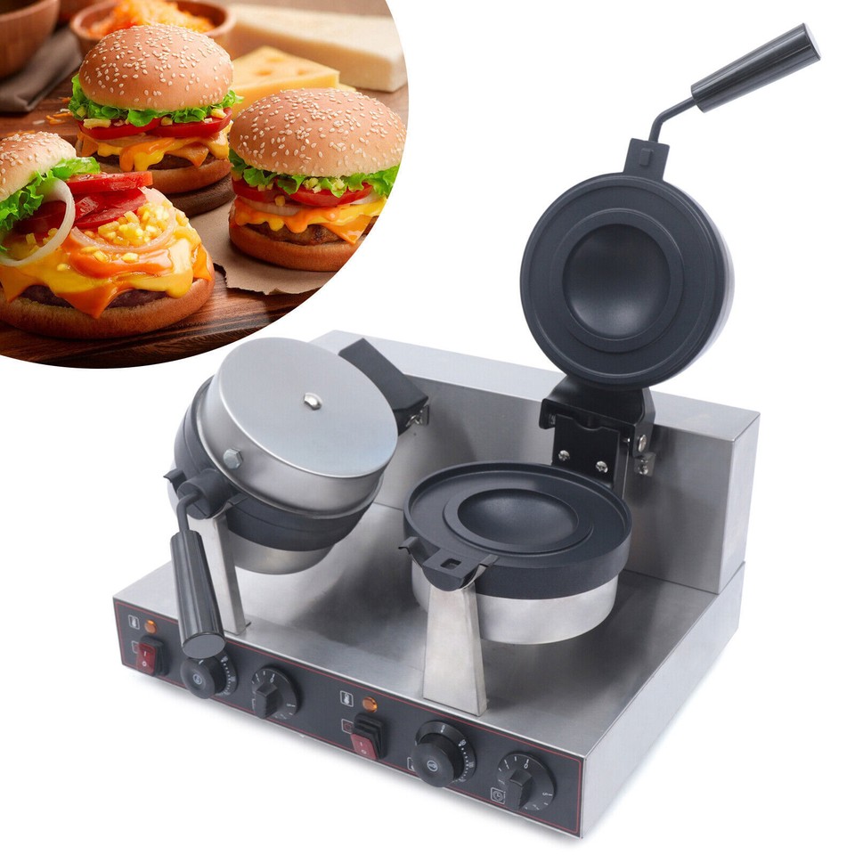 Commercial Dual Panini Press Sandwich Maker Grill Electric Burger ...