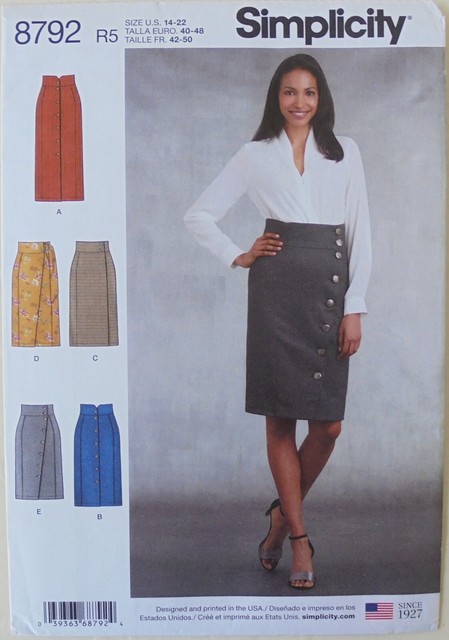 Simplicity 8792 Misses Skirts Front & Length Variations Sewing Pattern ...