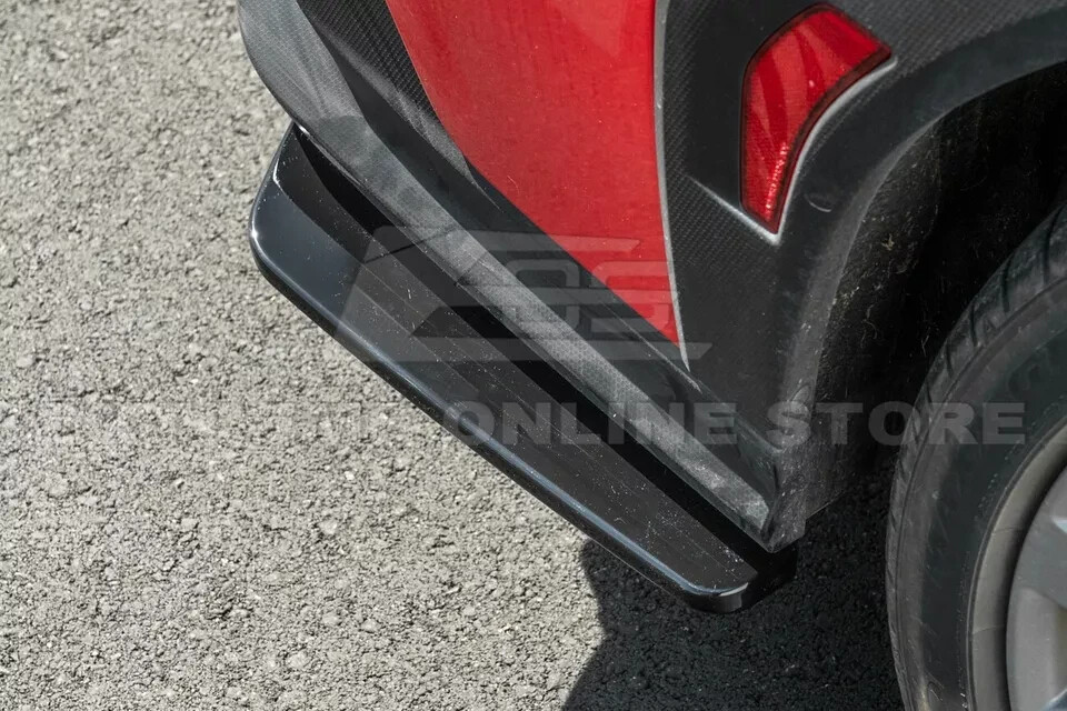 Pair Glossy BLACK Apron Lips For 22-Up Subaru WRX CS Style Rear Bumper ...