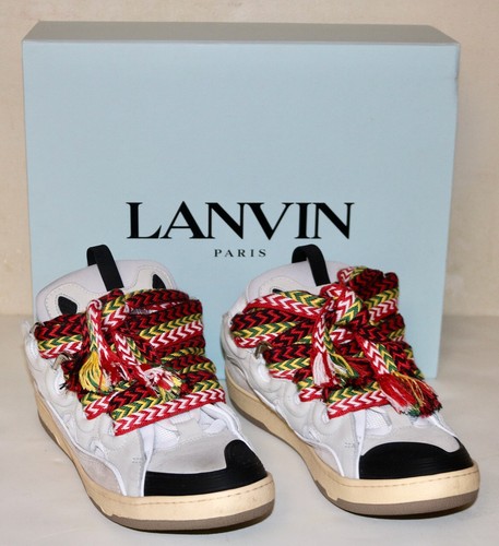 LANVIN white curb sneakers with box US 11 mens 44 authentic | eBay