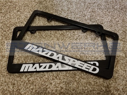 Mazdaspeed License Plate Frame Miata MX5 CX3 RX7 RX8 zoomzoom - Pair | eBay