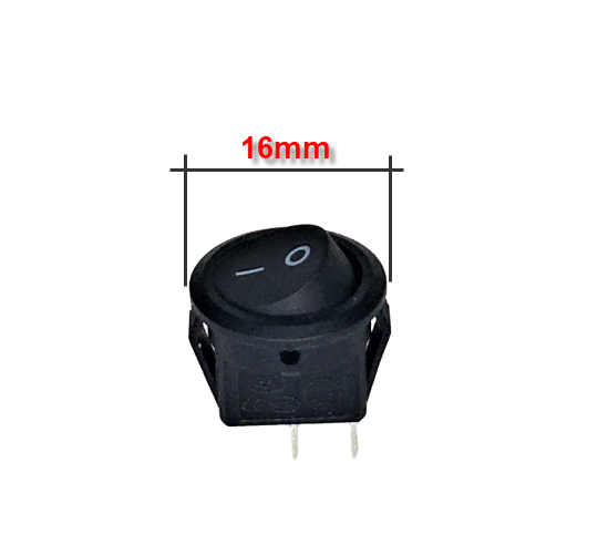 3A 250V 6A 125V SPST ON/OFF 2 POSITION MINI ROUND ROCKER SWITCH [2 Pack ...