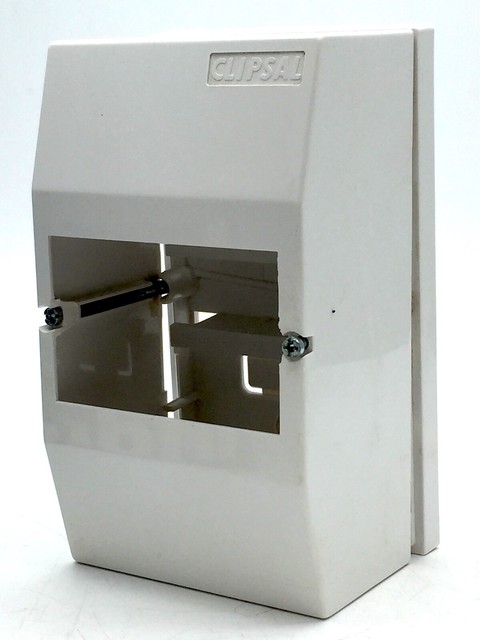 Clipsal 4CC4 Surface Mount Switchboard Enclosure 4 Module Plastic White ...