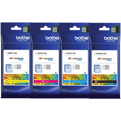 Brother LC3037 (BK/C/M/Y) Super High Yield Ink Cartridge Set | eBay