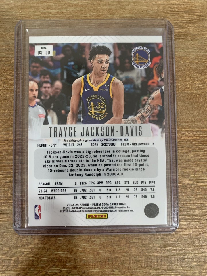 2023-24 Panini Prizm Deca Autograph Auto #TJO Trayce Jackson-Davis ...