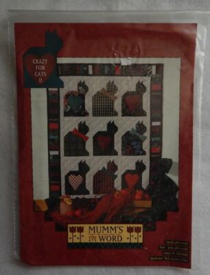 Mumm's The Word Debbie Mumm Pattern Crazy For Cats II Quilt 32" x 41 ...