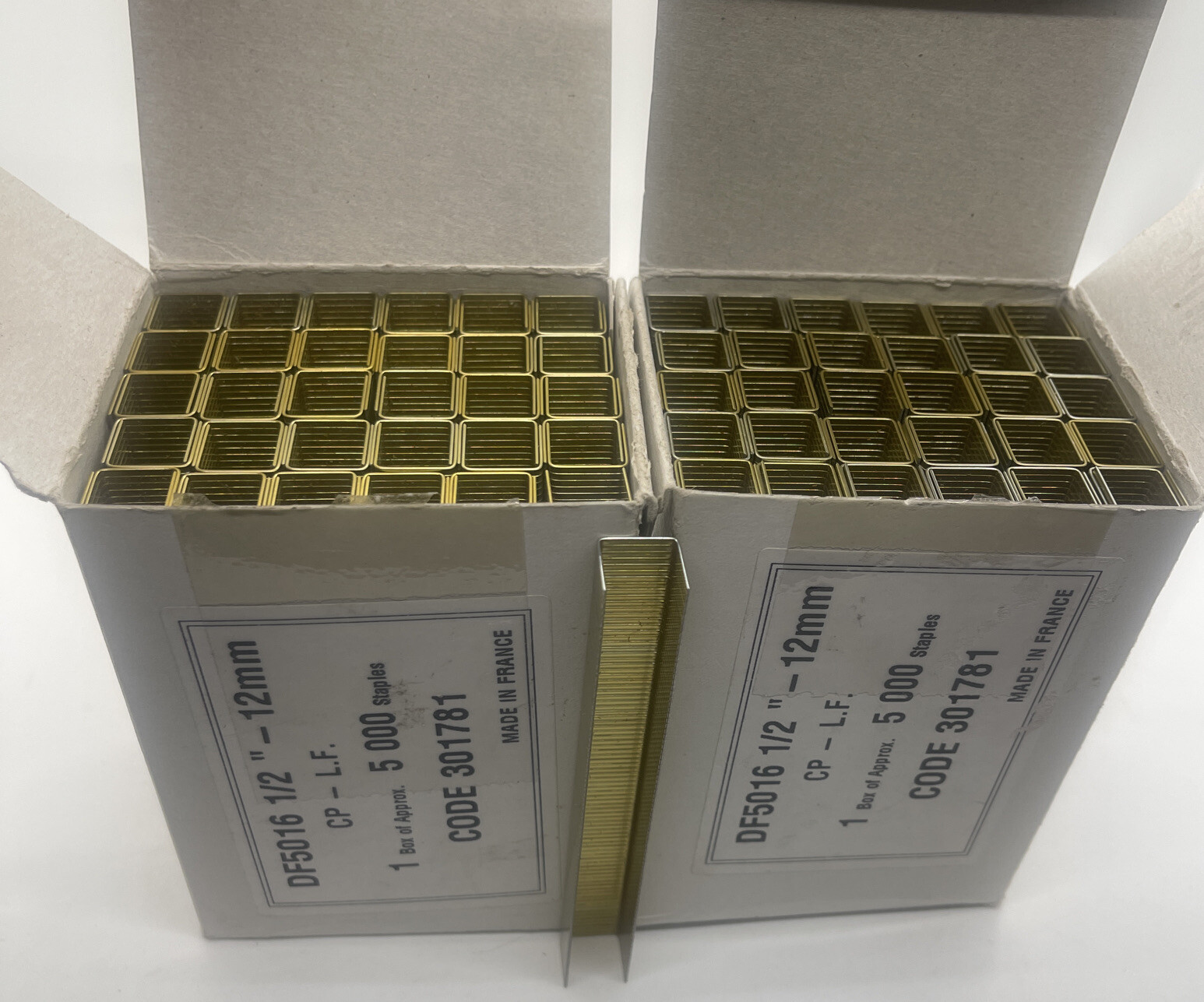 Staples 2 boxes of approx. 10,000 staples DF5016 1/2”- 12mm CP -L.F ...