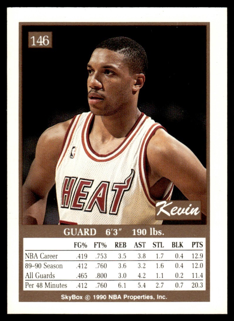 1990-91 SkyBox #146 Kevin Edwards Miami Heat | eBay