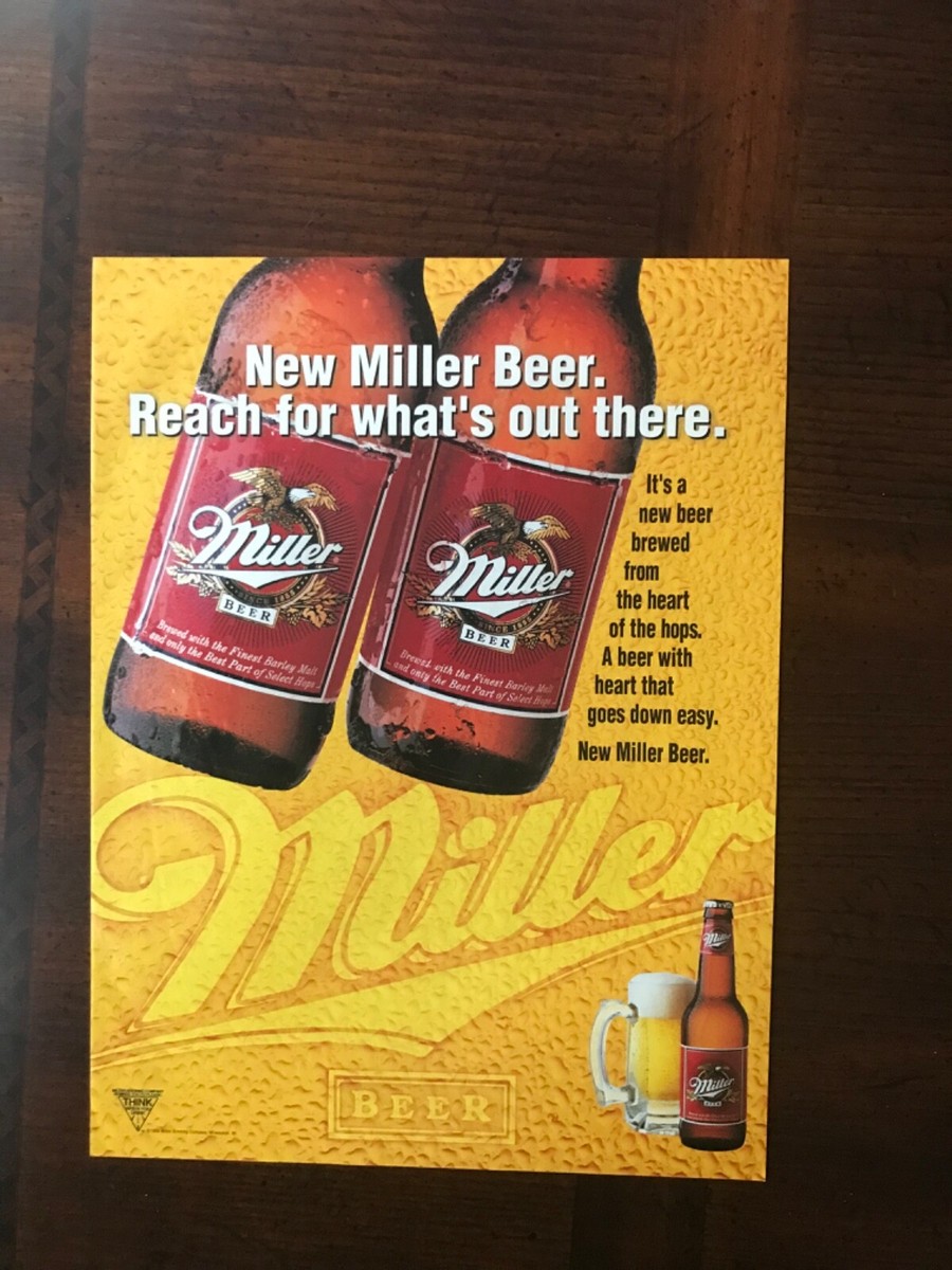 Miller Beer Ads Miller High Life Golf Vintage Beer Ad 9" X 12"