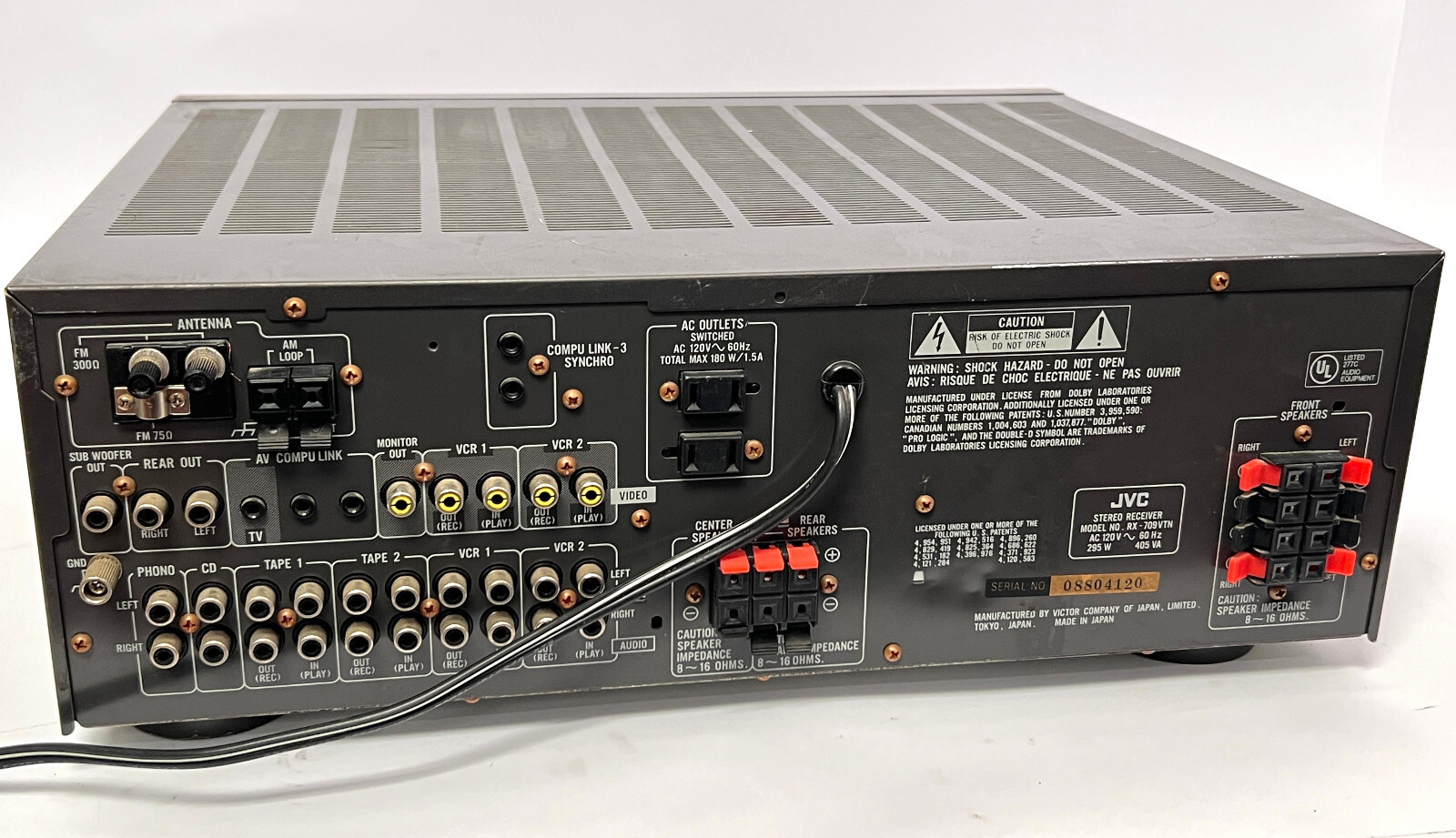 JVC RX-709VTN RX-709V Digital Surround System Stereo Receiver, Vintage ...