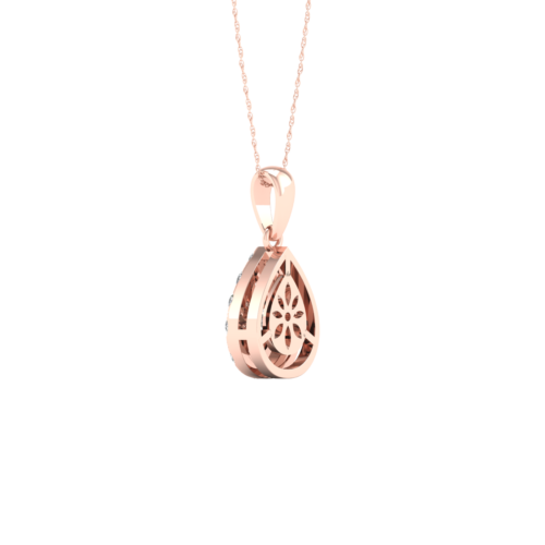 10k Rose Gold 0.5Ct Diamond Pendant Necklace, H-I I2 Perfect Gift for ...