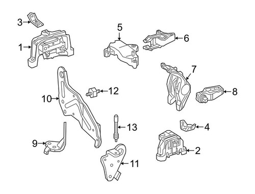 Genuine OEM Engine Mount Driver Left for Mercedes 2462400617 | eBay