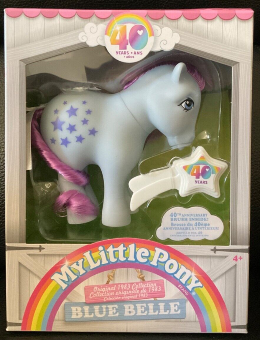 My Little Pony Blue Belle 40th Anniversary G1 Reissue Classic Pony ...