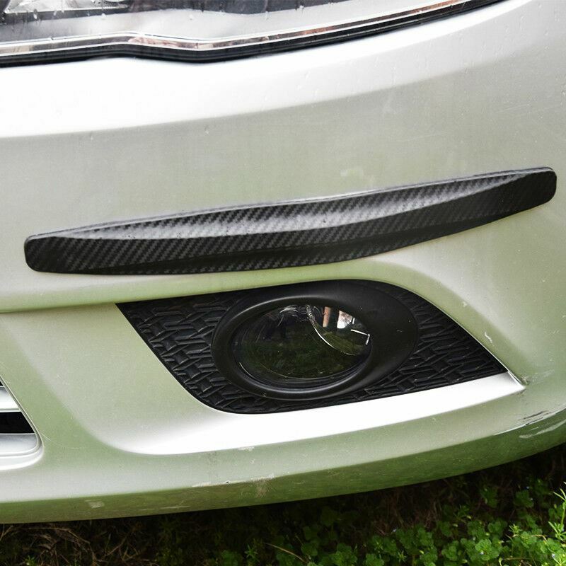 2x Carbon Fiber Pattern Front Rear Bumper Corner Protection Lip Guards ...