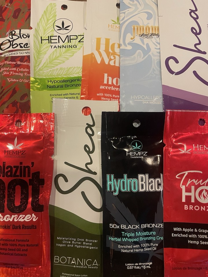 15 RANDOM TANNING LOTION PACKETS Designer Skin Devoted Creations SNOOKI ...