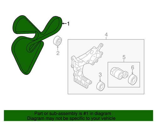 Genuine Kia Serpentine Belt 25212-2G750 | eBay