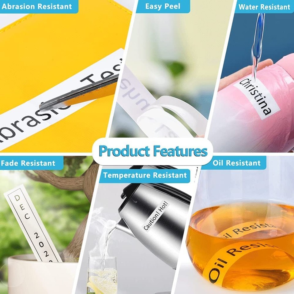 For Dymo 12mm LetraTag Refills White 91331 LetraTag Label Maker LT-100H ...