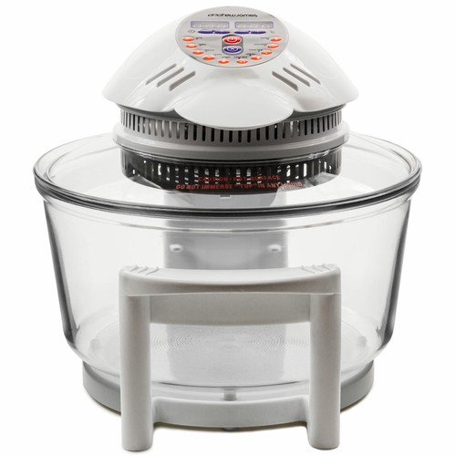 Digital Halogen Oven Cooker Hinged Lid White Accessories Spare Bulb ...