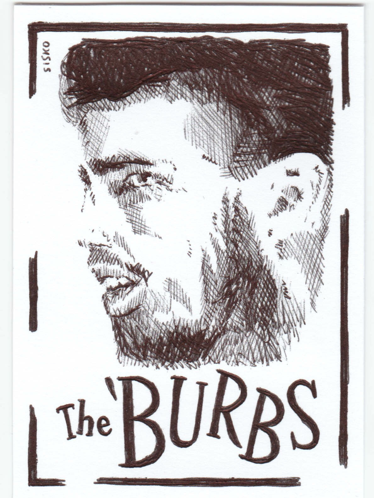 ACEO Art Sketch Card Courtney Gains as Hans from The Burbs Movie Ink ...