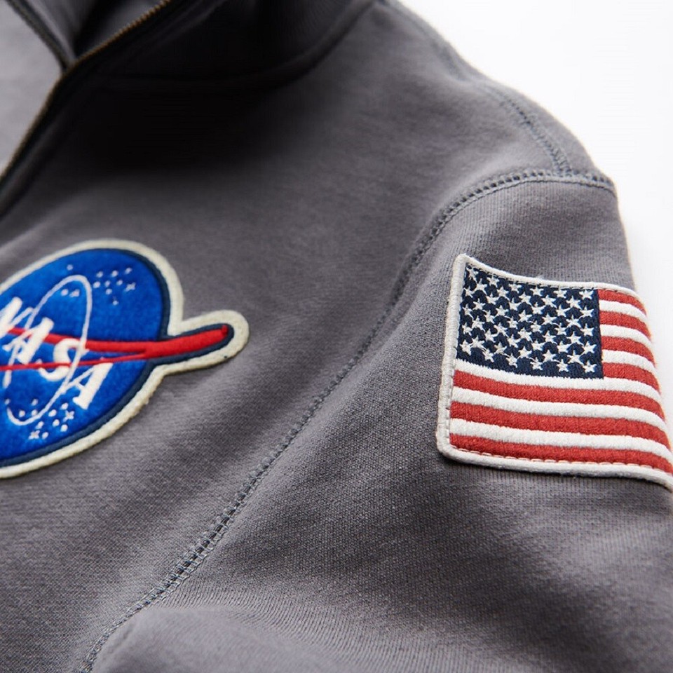 Red Canoe NASA Rocket Scientist Full Zip Sweatshirt - Gray | eBay