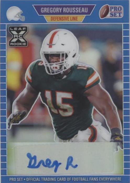 2021 Leaf Pro Set Metal - 1989 Autographs Greg Rousseau #PA-GR1 Blue ...