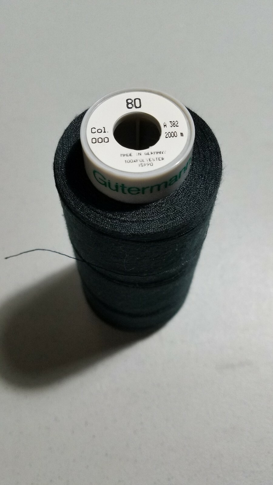CONE/BLACK/Gutermann "A382"/Polyester "CORE SPUN" Sewing Thread/Tex38 ...