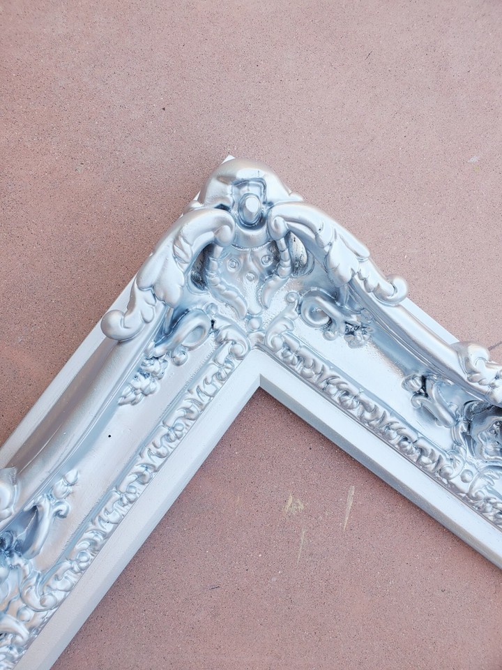 12x16 Matte Nickel Picture Frame Decorative Baroque Picture Frame ...