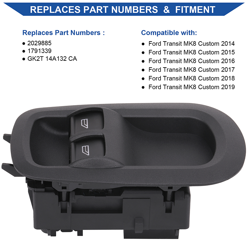 Power Window Switch Control 2 Door for 2014-2019 Ford Transit MK8 ...