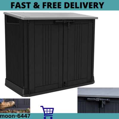 Large Keter Store NOVA Garden Lockable Storage Box XL Shed Outside Bike ...