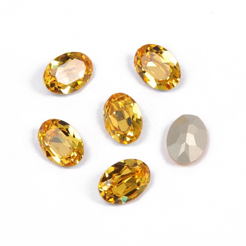 High-quality Colorful Oval Glass Rhinestone Crystal Strass Jewelry ...