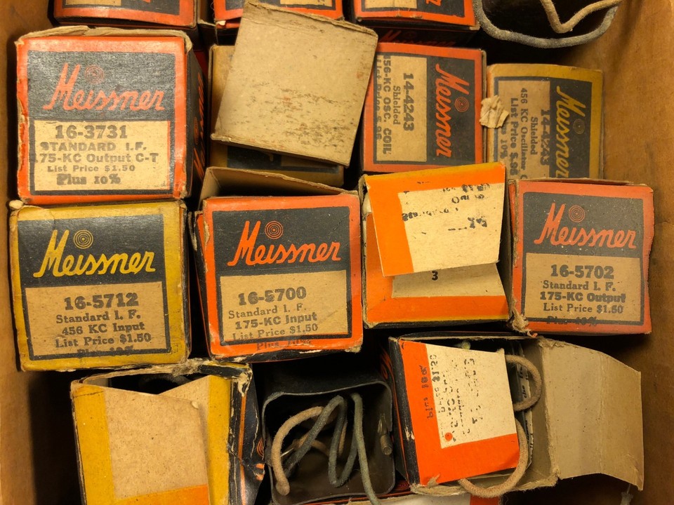 Lot of 29 NOS NIB vintage Meissner RF Coils 1940s 1950s for Ham Radios ...