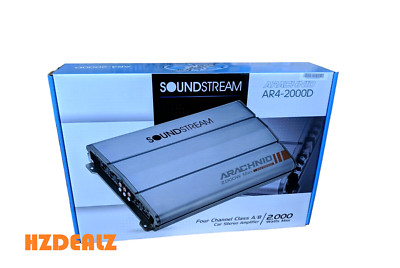 SOUNDSTREAM AR4.2000D 4 CHANNEL CAR AUDIO AMP AMPLIFIER FOR SPEAKERS ...