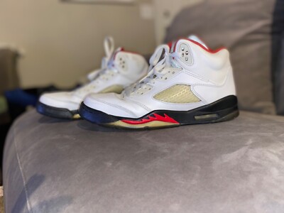 air jordan 5 size 7 red and gray good condition | eBay