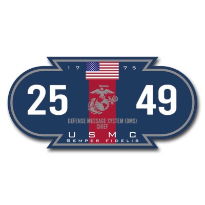 USMC 2549 MOS Decal - Semper Fidelis Decal - Marine Corps Blood Stripe ...