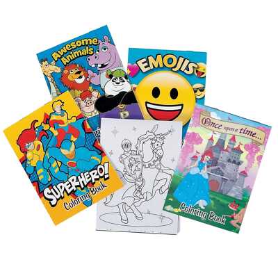 Kids Party Supplies Favours Prizes 12 Assorted Colouring Books Colour ...