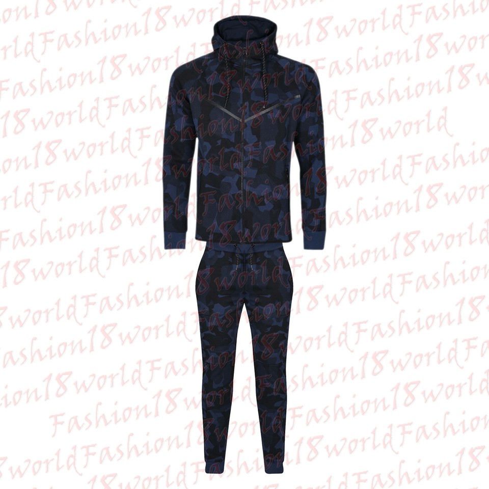 Men's Camouflage Army Fleece Tracksuit 2 Piece Army Tracksuit, Fleece ...