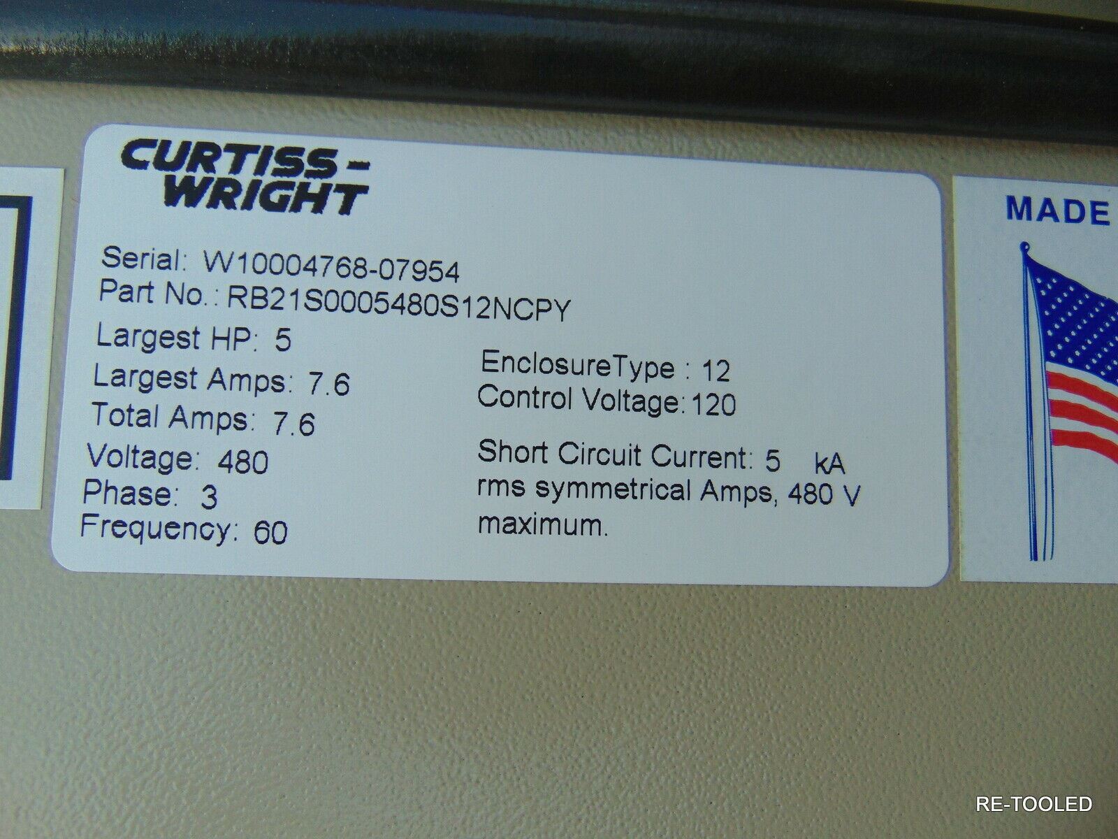 BENSHAW CURTISS-WRIGHT SOFT START FLOW CONTROL ENCLOSURE 5 HP 480V NEW ...