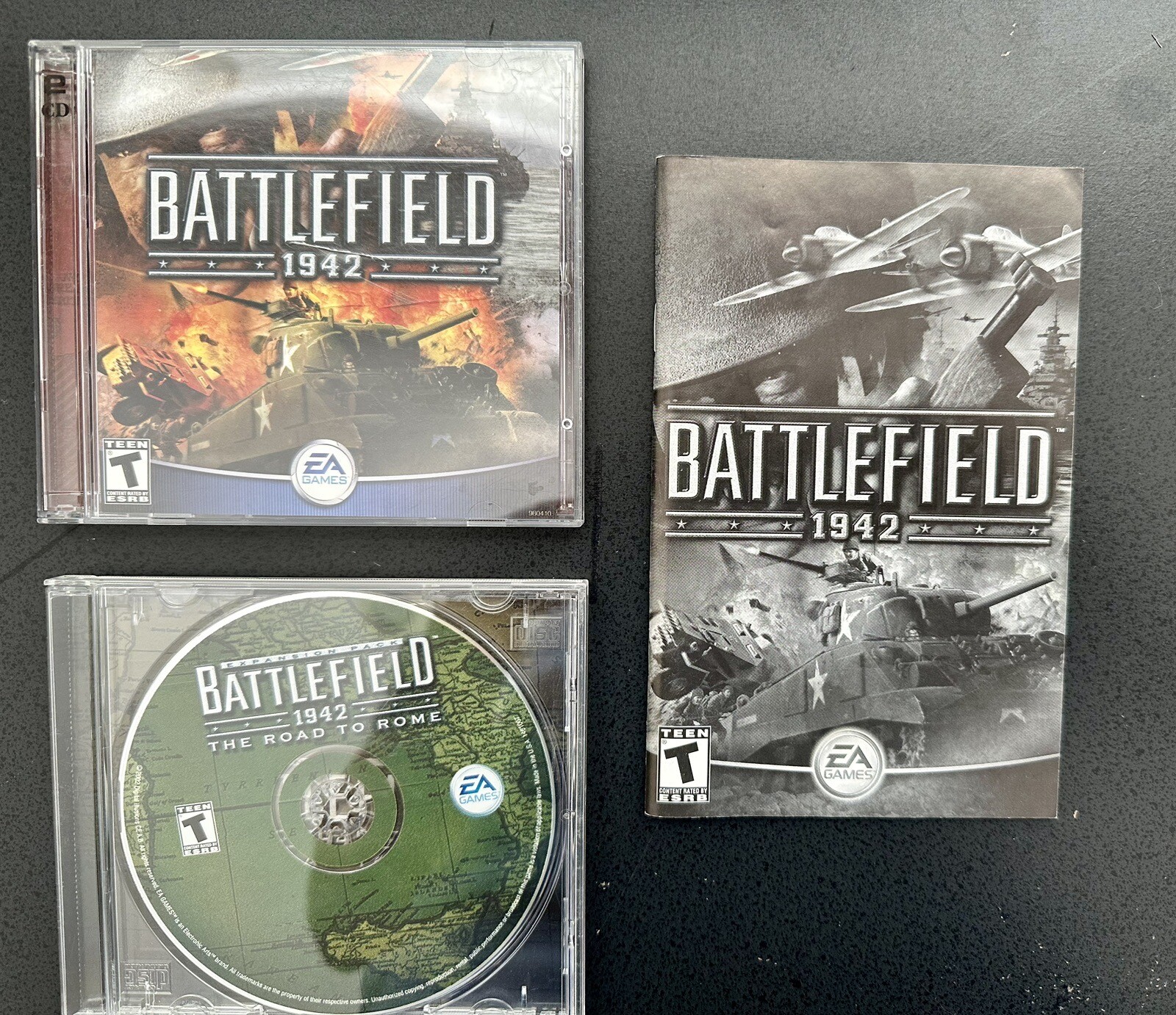 Battlefield 1942 PC CD-ROM 2 Disc Set & Manual + Road to Rome | eBay