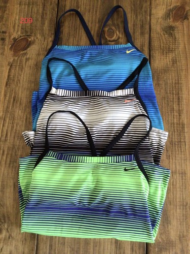 Lot Of 3 Nike Swim Tankini Top Womens Sz Small Racerback Striped Padded ...