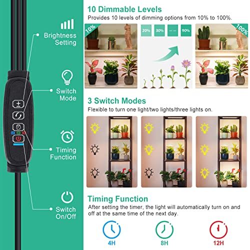 LBW Plant Grow Light 405 LEDs Full Spectrum Small Grow Lights for ...