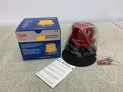 Grote 7710 Mighty Mini Red Lens Strobe Beacon Permanent Mount 77102 12 ...